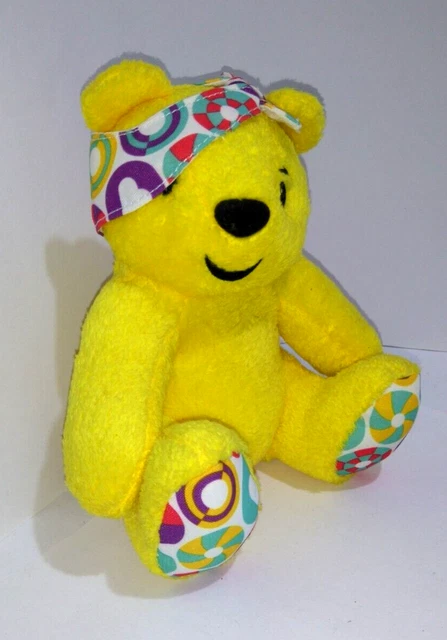BBC PUDSEY TEDDY Bear Yellow Plush Soft Toy Animal Figure Doll With Eye ...