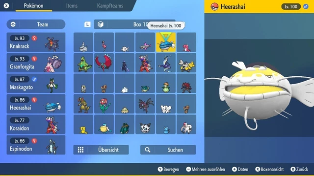 POKÉMON SHINY HEERASHAI #374 Pokemon Karmesin Purpur Nintendo Switch ...