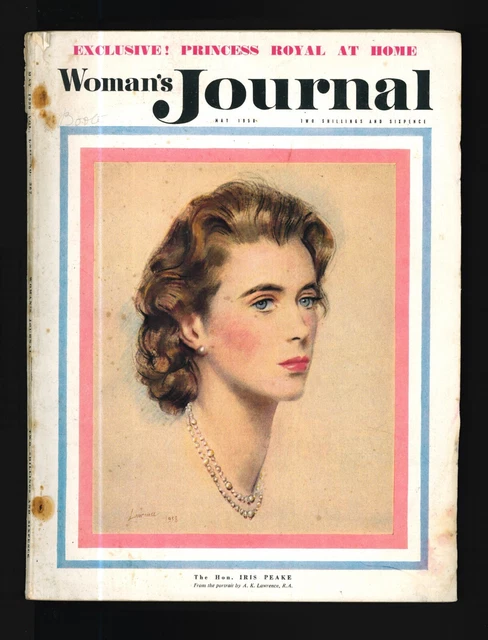 WOMAN'S JOURNAL MAY 1958 Original Vintage Magazine Cover: The Hon Iris ...