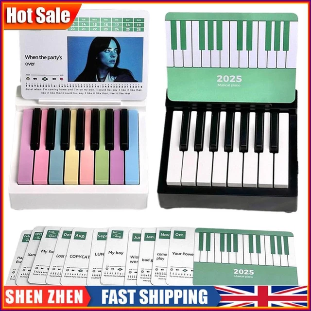 PIANO CALENDAR 2025 Music Sheets Playable Mini Piano Calendar Gift for ...