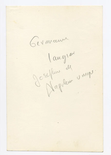 H082 HARCOURT PHOTOGRAPHIE originale signé manuscrite Germaine Laugier ...