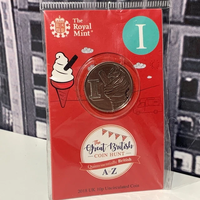ROYAL MINT LETTER I Ice-Cream 10p Coin Alphabet 2018 A to Z ...
