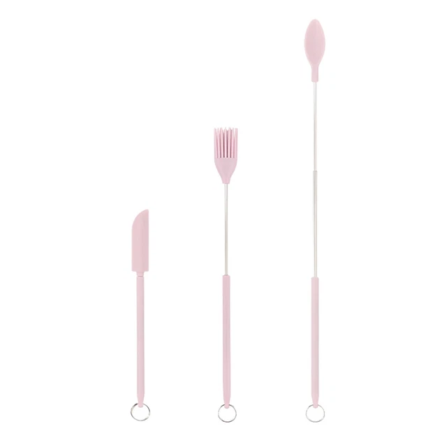 MINI SILICONE TELESCOPING Spatula for Easy and Efficient Cooking Spoon ...