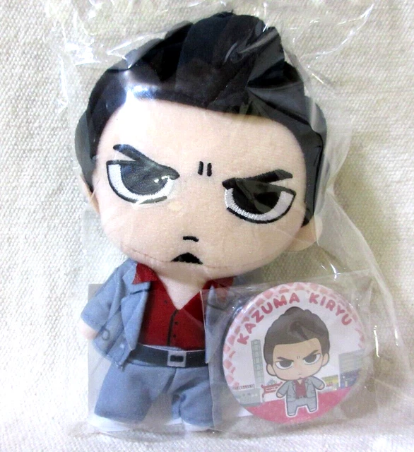 SEGA YAKUZA RYU ga Gotoku Kiwami Kazuma Kiryu Plush Doll & Can Badge ...