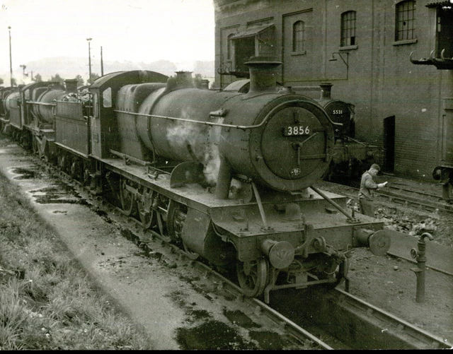 1950S LARGE PHOTO BR ex-GWR 28XX Class 2-8-0 No 3856 at Laira MPD £1.45 ...