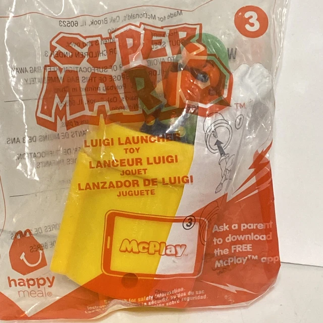 LUIGI LAUNCHER #3 Super Mario McDonald’s Happy Meal Toy New 2017. Lot ...