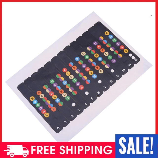 GUITAR FRETBOARD NOTES Map Labels Fingerboard Sticker for 6 String ...