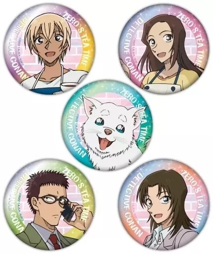 LOT DE 5 badges de canettes Tea Time du détective Conan Zero (2022) EUR ...