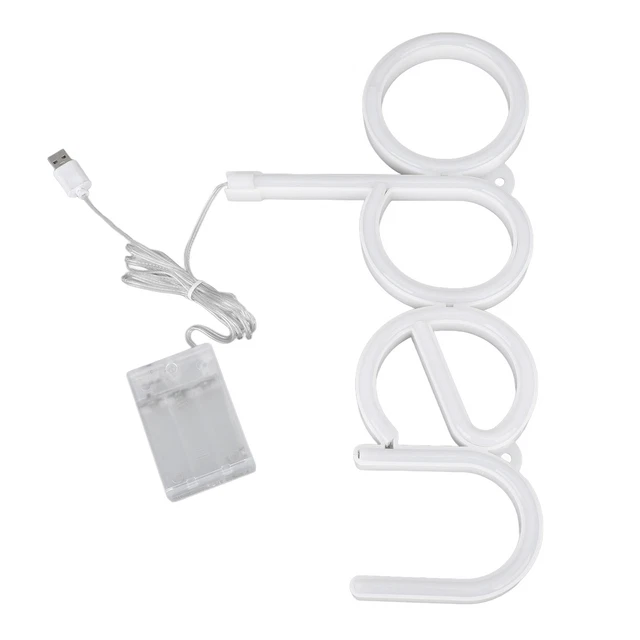 EYE CATCHING RGB Neon Sign 35x18.5cm USB Battery Power For Store Party ...