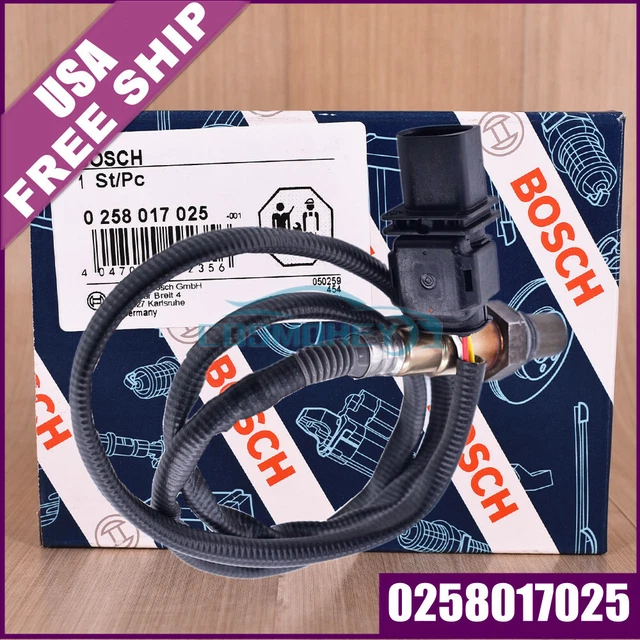 BOSCH 0258017025 LSU 4.9 Lambda Wide Band O2 Oxygen Sensor Fits AEM 30 ...