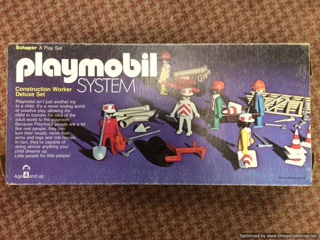 PLAYMOBIL SYSTEM CONSTRUCTION Worker Deluxe Set Schaper 1976 EUR 55,75 ...