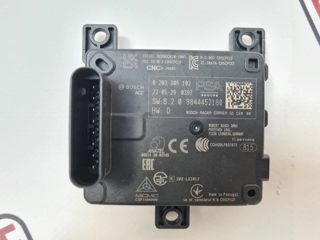 ORIGINAL OPEL RADAR sensor radar sensor control unit radar corner ...