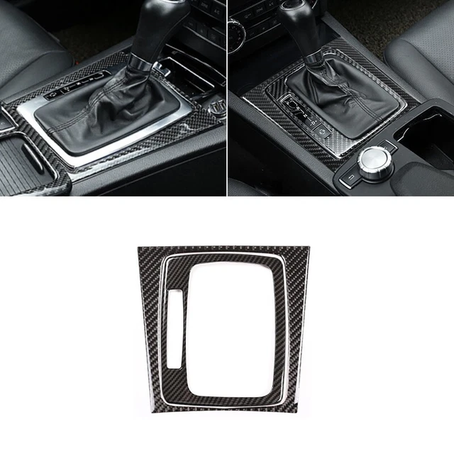 NEU CARBON MITTELKONSOLE Schalthebel Rahmen Blende für Mercedes Benz ...