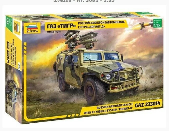 ZVEZDA 1/35 SCALE Modern Russian GAZ Kornet model kit £29.99 - PicClick UK