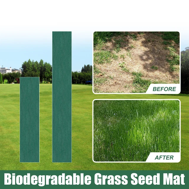 GRASS SEED MAT Roll Biodegradable Lawn Seed Mat Grass Seed Germination ...