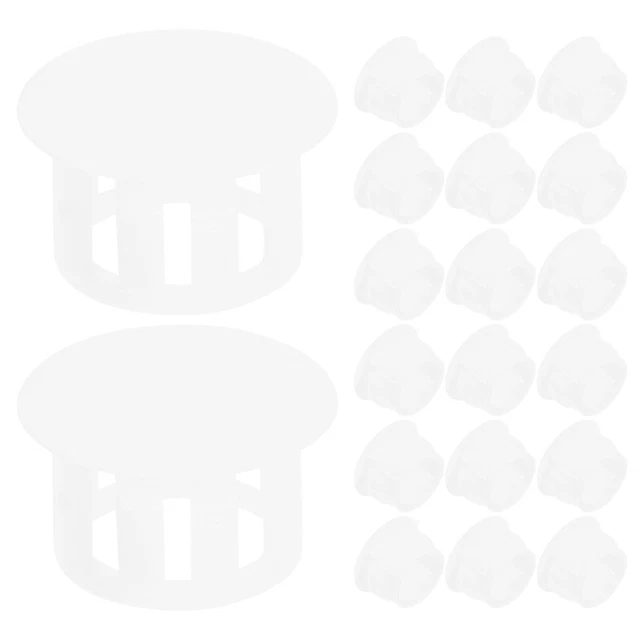 100 PCS SNAP Lock Screw Cover Plastic Hole Plugs Door Knockout Locking ...