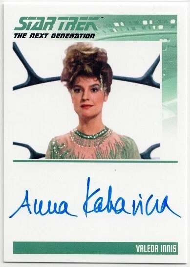 WOMEN OF STAR Trek A&I - Anna Katarina as Valeda Innis - TNG Auto £5.80 ...