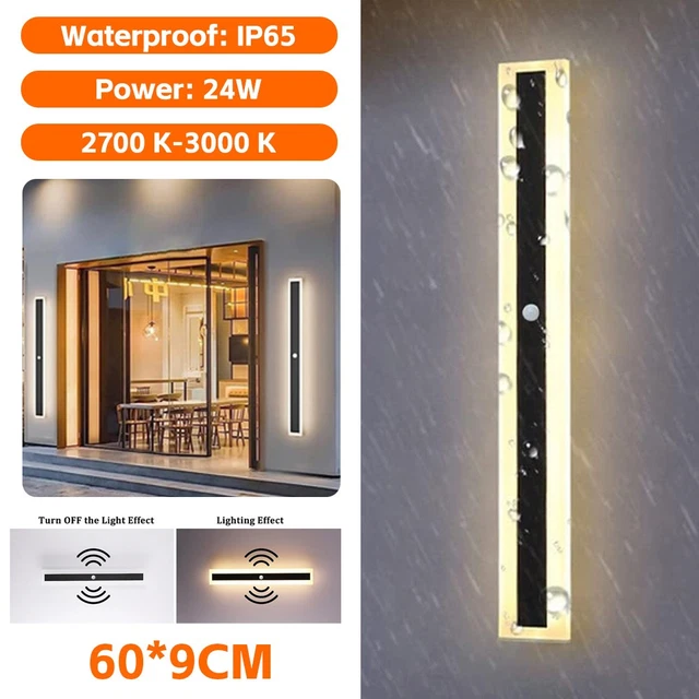 MOTION SENSOR LIGHT USB Rechargeable LED PIR Strip Wireless Cabinet ...