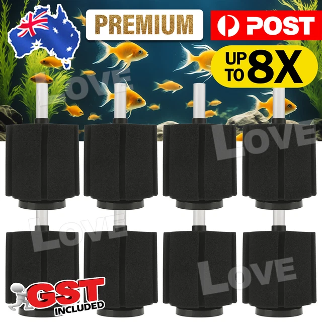 8X AQUARIUM FISH Tank Filter Biochemical Sponge Foam Oxygen Air Pump ...