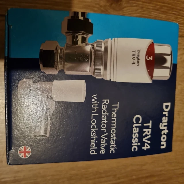 DRAYTON TRV4 CLASSIC Thermostatic Radiator Valve With Lockshield, Brand ...