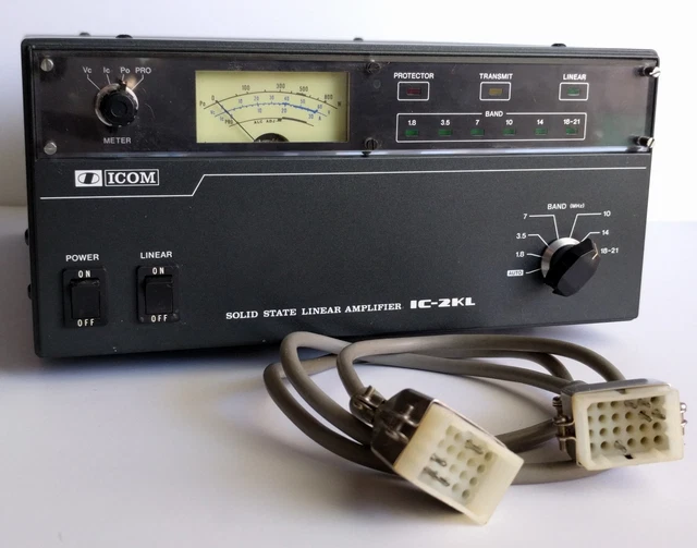 ICOM IC-2KL SOLID STATE HF LINEAR AMPLIFIER with ACC Cable. Works Great ...