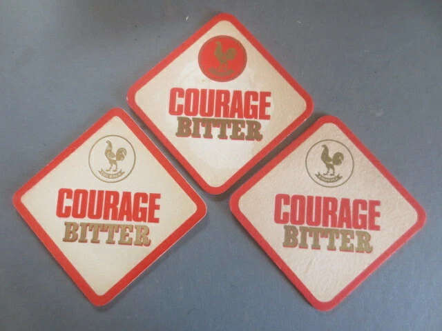 3 DIFFERENT COURAGE BREWERIES Australia 'Courage Bitter " BEER Coasters ...