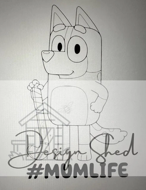 BLUEY BANDIT DADS taxi decal/sticker bluey and bingo £3.50 - PicClick UK