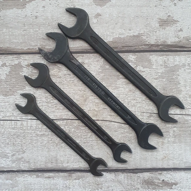VINTAGE MERCEDES BENZ Heyco 350 Spanner Set 22 - 12mm - Made in Germany ...