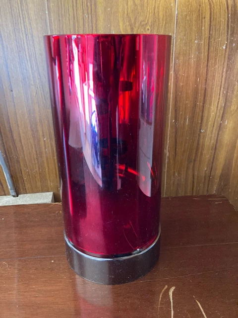 PARTYLITE REFLECTIVE RED Hurricane Tea Light Holder NEW IN BOX £39.99 ...