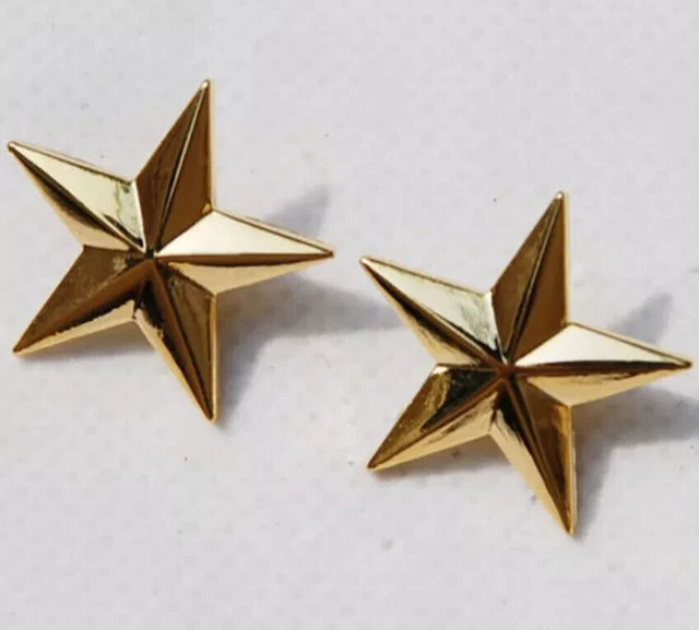 WW2 PAIR US Army One Star Brigadier General Rank Insignia Badges Gold £ ...
