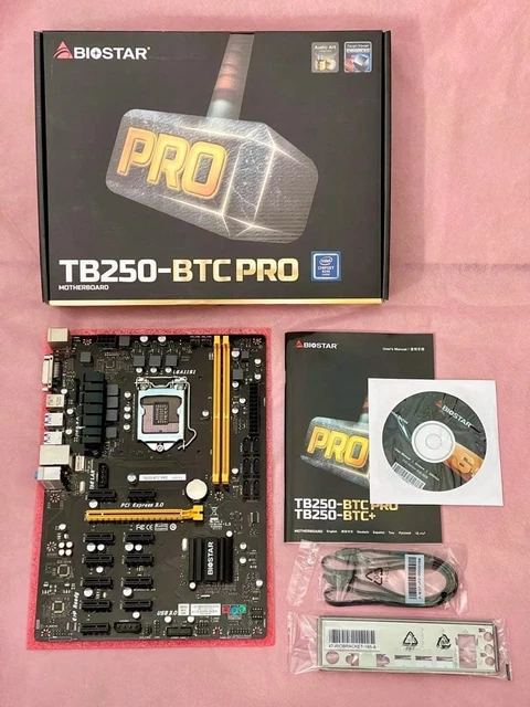 BIOSTAR TB250-BTC PRO ATX Motherboard LGA1151 for Cryptocurrency Mining ...