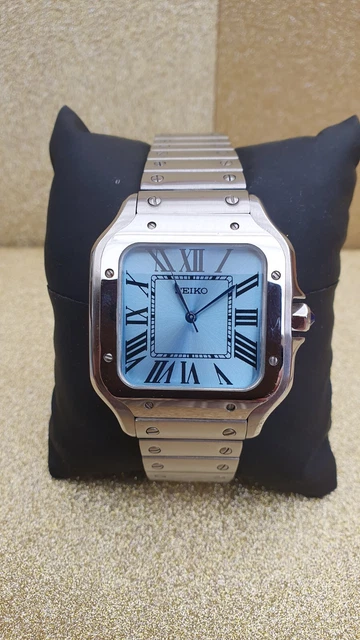 SEIKO SANTOS TANK Mod, c/w Extra Strap. £180.00 - PicClick UK
