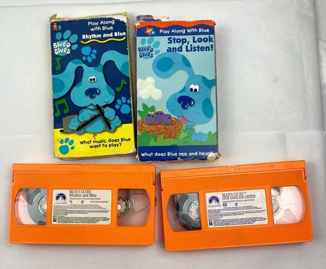 BLUE'S CLUES STOP Look & Listen! VHS 2000 Nick Jr Steve Play Along ...