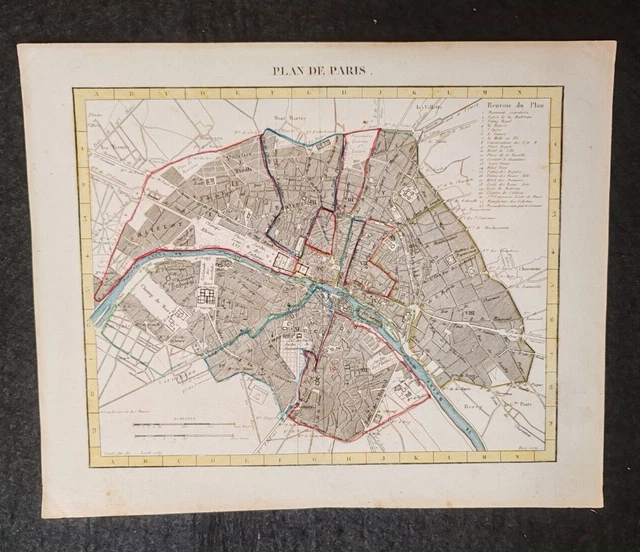 PARIGI MAPPA PLAN De Paris By Kardt Map EUR 30,00 - PicClick IT