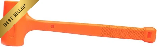 DEAD BLOW RUBBER Hammer 2-4lb Non Sparking Non Marring Non Slip Orange ...