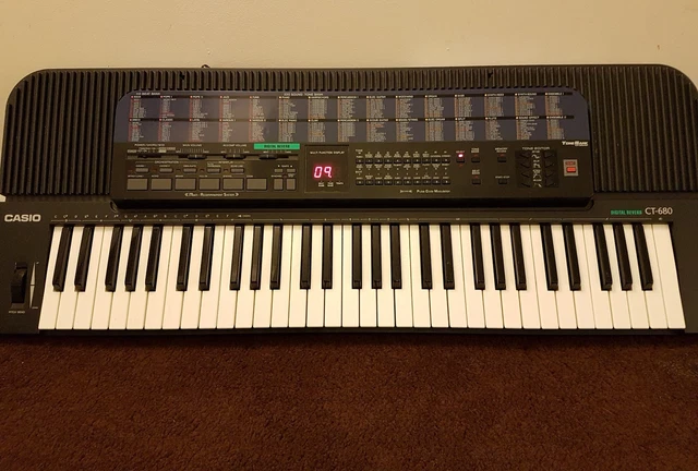 CASIO CT-680 TONE Bank 61 Key Digital Reverb Piano Keyboard Works Good ...