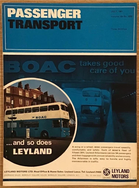 PASSENGER TRANSPORT MAGAZINE JUL 1967 #3252 DAIMLER-PLAXTON ROADLINER ...