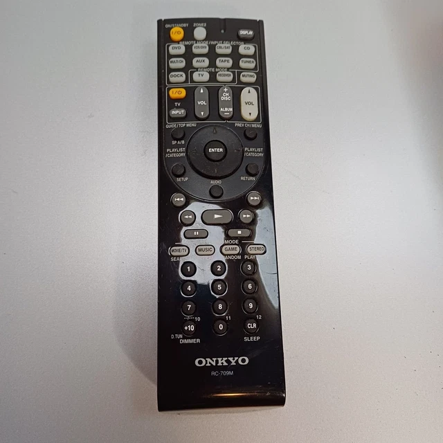 ONKYO RC-709M REMOTE Control -TESTED- Original OEM for AV-Receiver ... ONKYO RC-709M REMOTE Control -TESTED- Original OEM for AV-Receiver ...