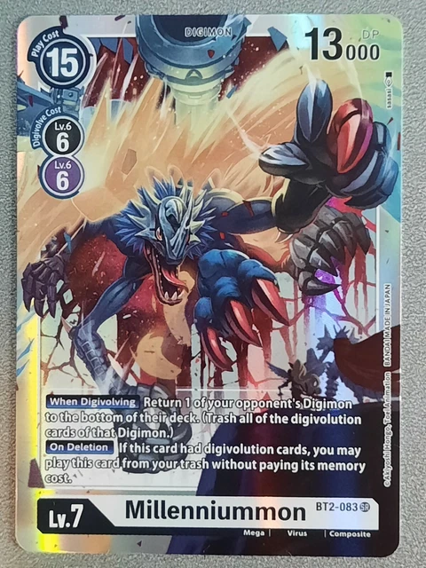 DIGIMON CARD GAME Millenniummon BT2-083 SR English EUR 9,90 - PicClick FR
