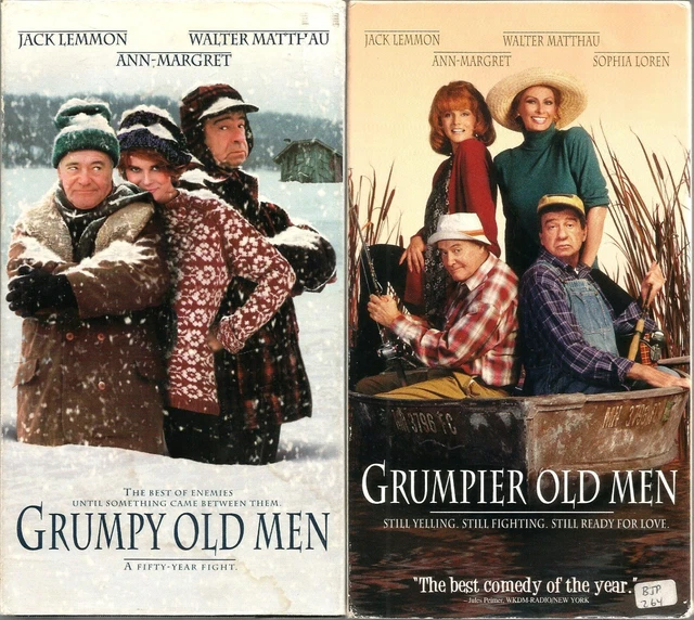 GRUMPY OLD MEN & Grumpier Old Men VHS Walter Matthau Jack Lemmon Comedy ...