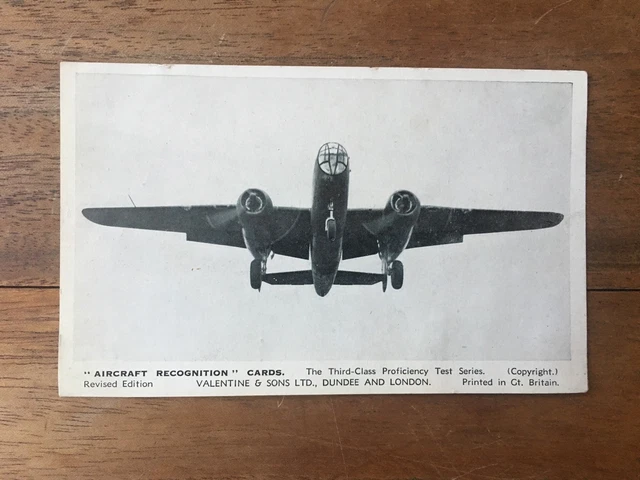 RARE WW2 VINTAGE Raf Aircraft Recognition Series North American ...