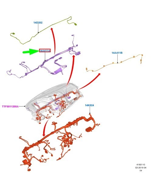 FORD TRANSIT CONNECT MK2 Engine And Dash Wiring Assy RHD 1848709 NEW ...