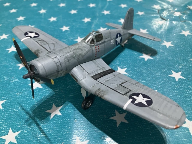 BUILT 1/72 ACADEMY Model Kit Vought F4U-4 Corsair WW2 US Navy Fighter 4 ...
