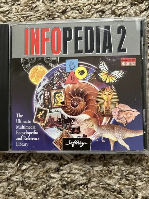 INFOPEDIA 2 MULTIMEDIA ENCYCLOPEDIA Library Softkey PC WIN 95 CD-ROM ...