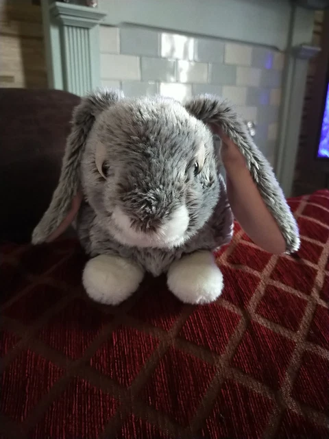 KEEL TOYS GREY Soft lop Eared Bunny Rabbit Plush Toy £5.99 - PicClick UK