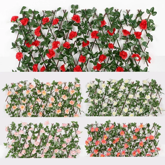 PORTABLE EXPANDING FREESTANDING Wooden Trellis Fence Garden Screen ...