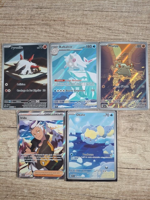 LOT 5 CARTES Pokémon AR Et Fa Étincelles Déferlantes EV8 FR EUR 25,00 ...