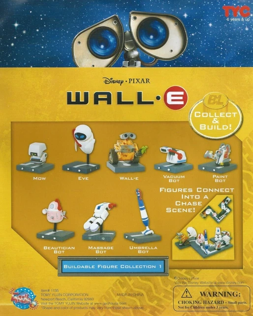 DISNEY PIXAR WALL-E Buildable Figure Collection Series 1 Tomy Tyc Gacha ...