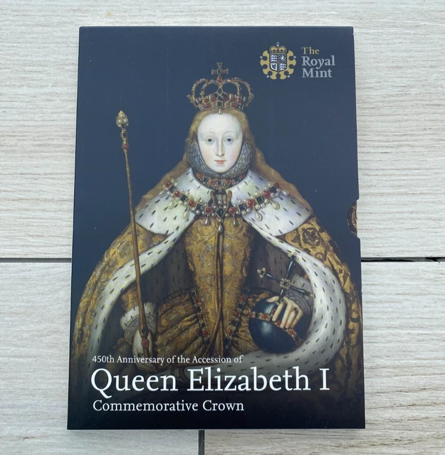 QUEEN ELIZABETH I Commemorative Crown 450th Anniversary of Accession ...