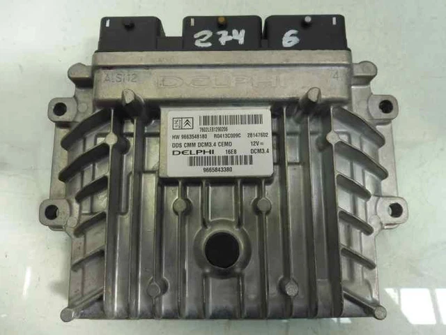 9665843380 CALCULATEUR MOTEUR Ecu / 28147602 / 9663548180 / 1513598 ...